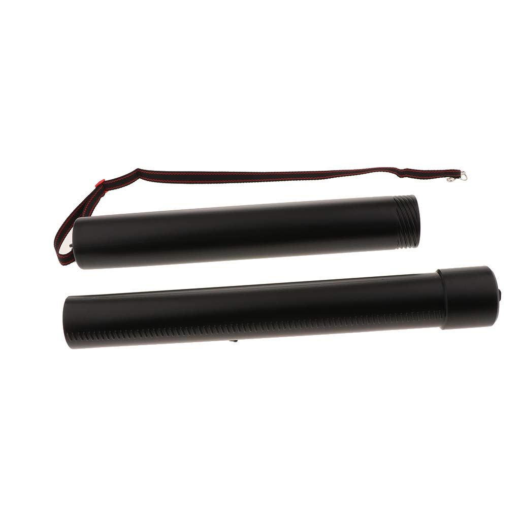 SILIMADE Drawing Tube Blueprint Case Telescoping Art Tube Middle Plastic Black Storage Tube Expands from 20 to 35 Inches Waterproof Poster Tube with Strap