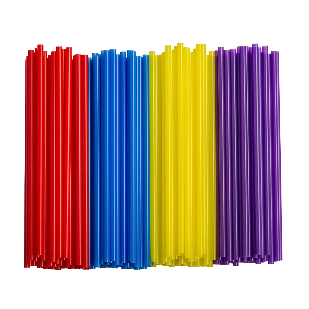 Disposable Plastic Drinking Straws - 7.75" High⦠(Assorted Colors, 250 Count)