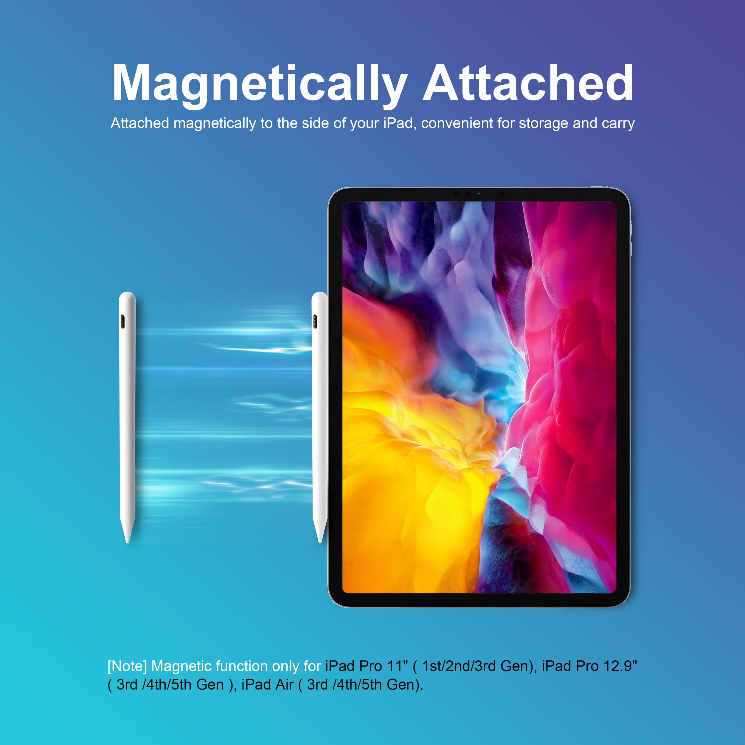 Upgraded Stylus Pen Fit for iPad Air 5th Generation Gen 10.9 Inch 2022, Fit for Apple Pencil - Wireless Camera Control, Digital Battery Percentage