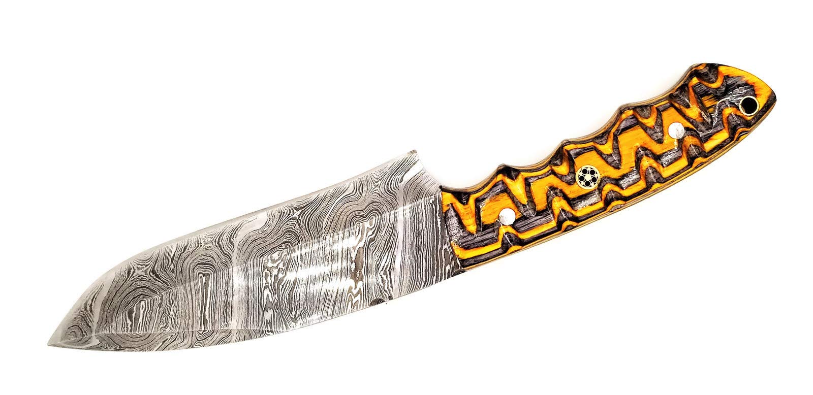 DKC-6011 MIRAGE Damascus Steel Hunting Knife DKC Knives 12oz 10.5" Long 5.75" Blade Nomano Series