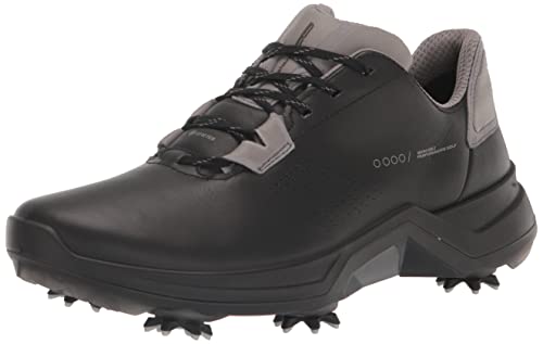 ECCO Men's Biom G5 Gore-TEX Waterproof Golf Shoe, Black/Steel, 13-13.5
