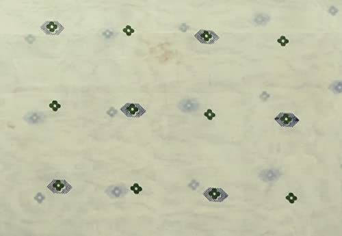 Peegli Cream Vintage Saree Floral Printed Dress Material Georgette Recycled Fabric Sari