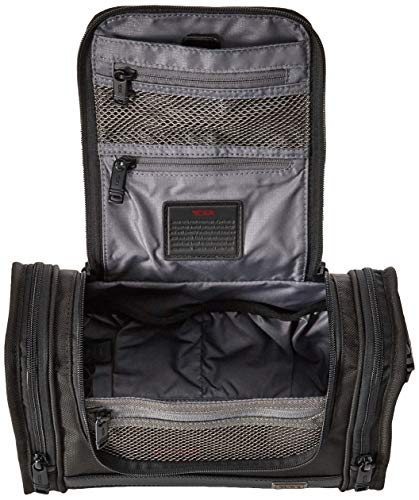 TUMI Alpha Hanging Travel Kit - Travel Accessories Bag for Toiletries, Cosmetics, and Toothbrushes - Travel Kit for a Short Trip - Travel Accessory that Aids Against Mold & Mildew - Black