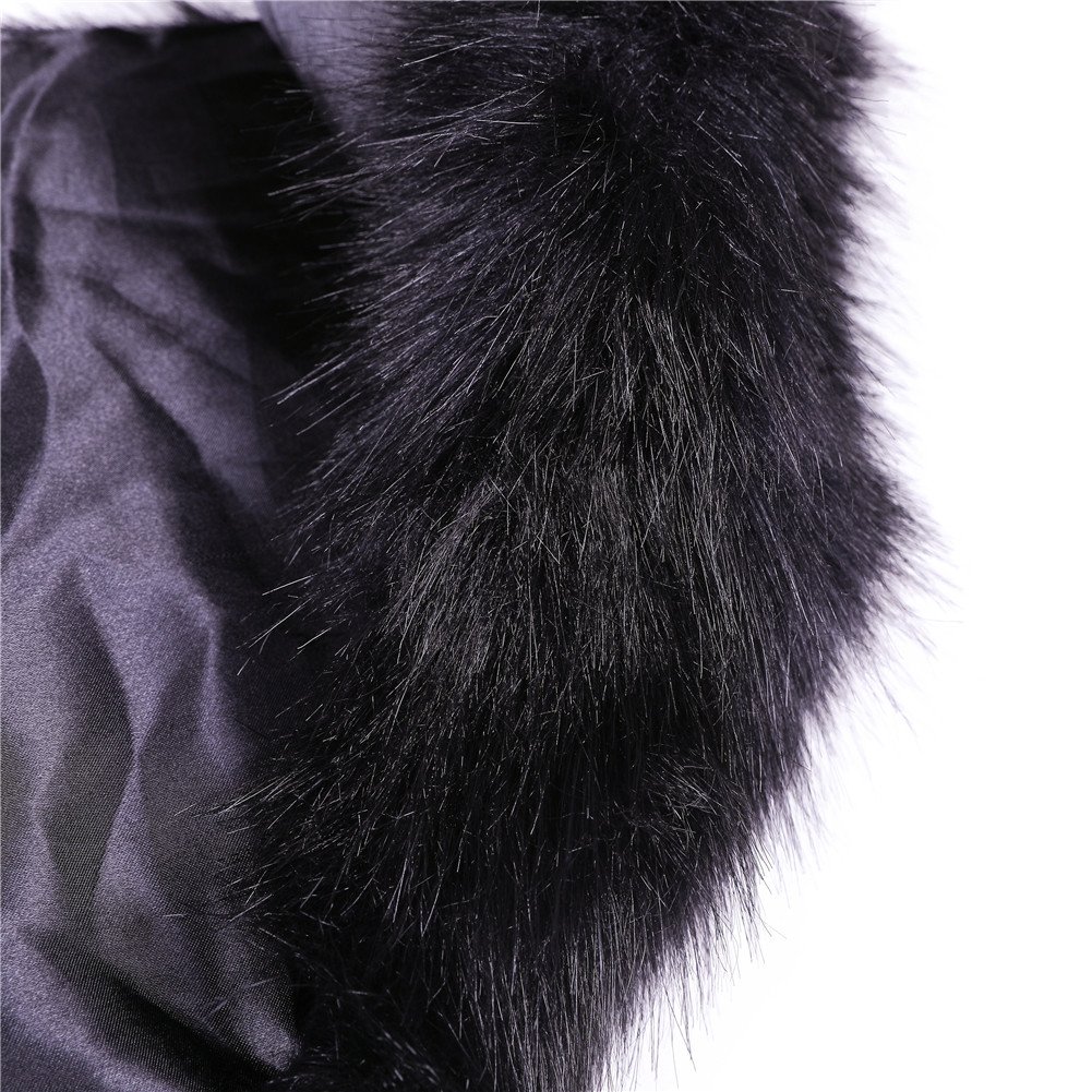 Dikoaina Faux Fur Wrap Shawl Collar Scarf Cape with Satin Bowknot for Bridal Wedding Evening 1920s Party