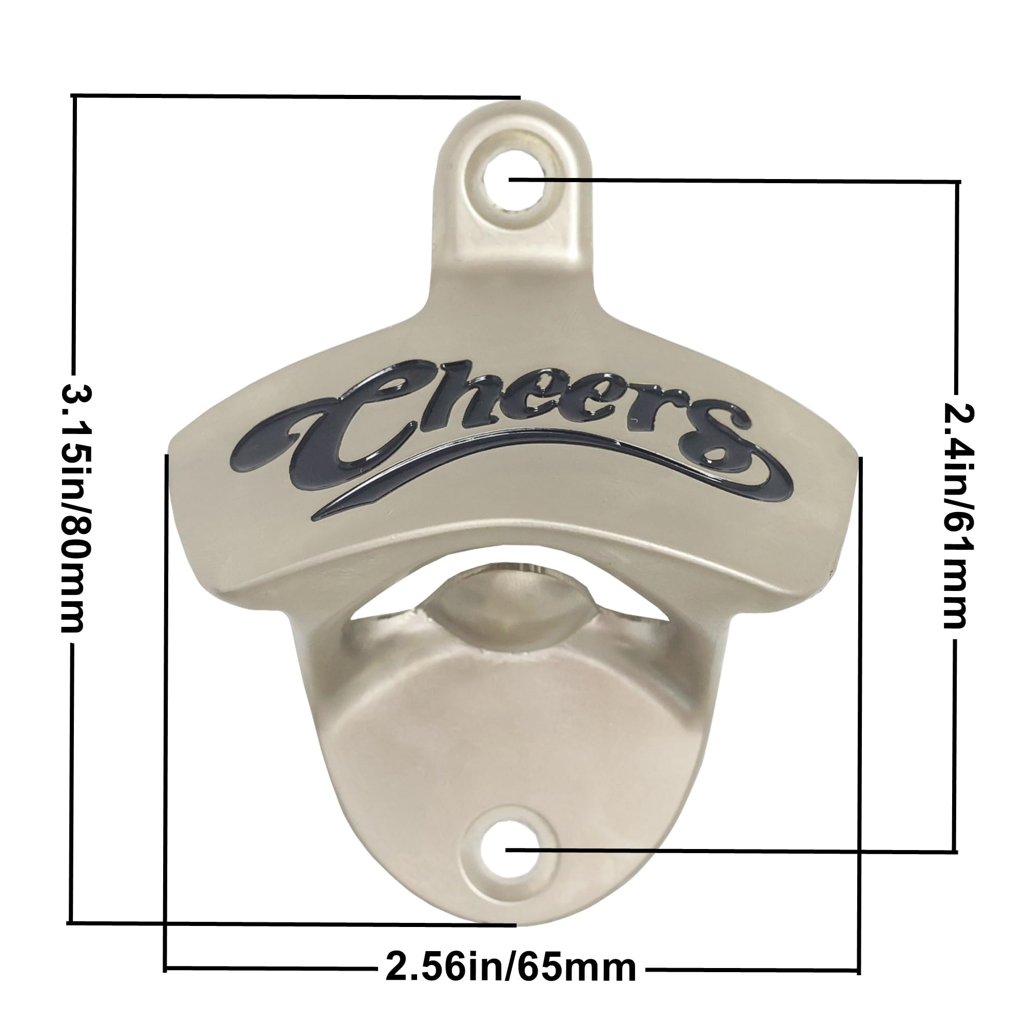 HAIICEN Cheers Magnetic Beer Bottle Opener Wall Mounted Bottle Cap Opener with Magnet Embedded for Bartender Kitchen Party Gifts (Pack of 2)