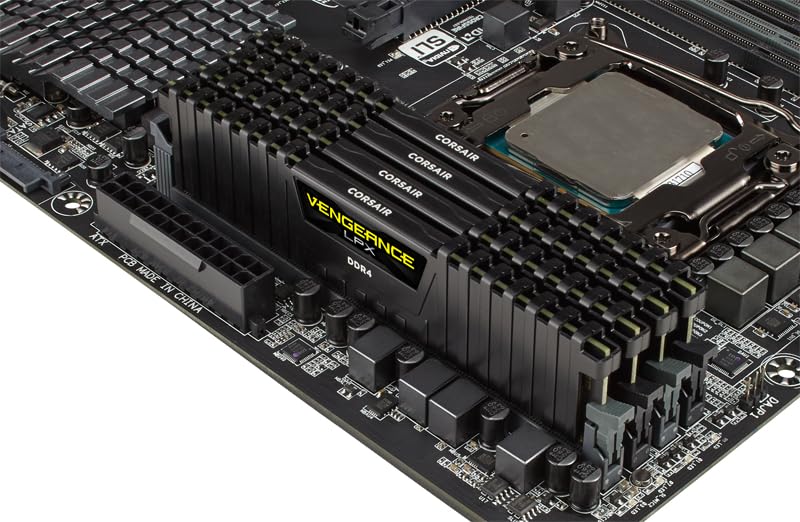 Corsair CMK32GX4M4B3600C18 Vengeance LPX 32GB DDR4 DRAM 3600MHz C18 Kit, Black