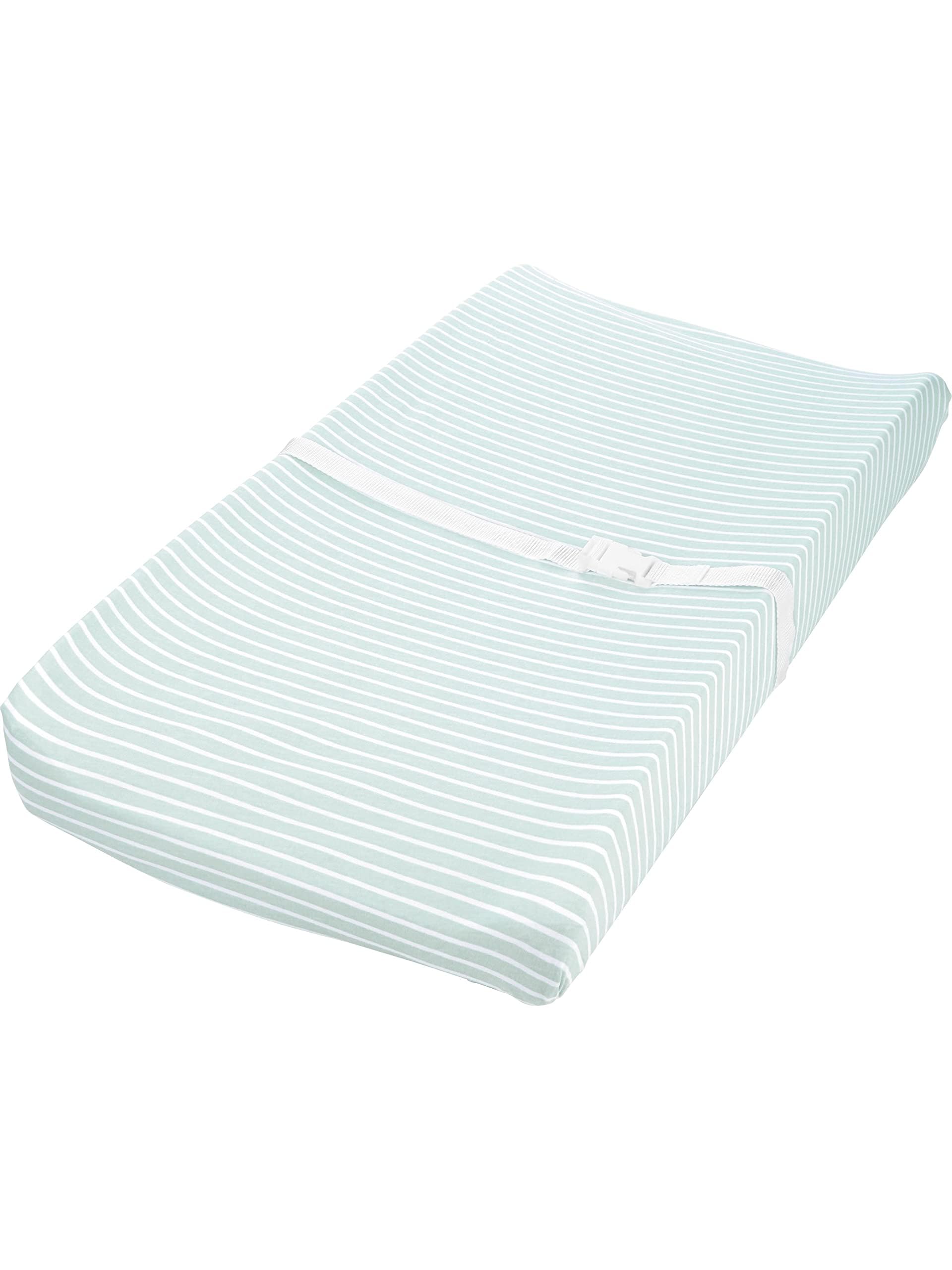 Simple Joys by Carter's Baby 2-Pack Cotton Changing Pad Covers, Stripe/Avocados, One Size