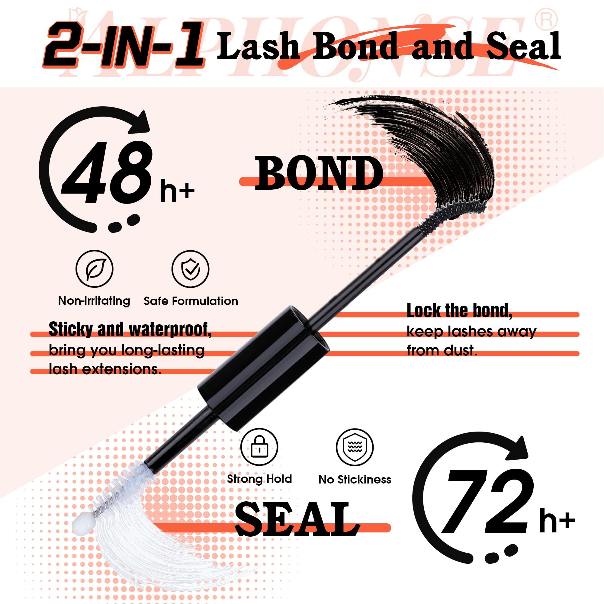 DIY Lash Extension Kit, D Curl Eyelash Extension kit with Lash Bond and Seal and Lash Applicator Tweezers, ALPHONSE Individual Cluster Lashes Kit for DIY Eyelash Extensions at Home