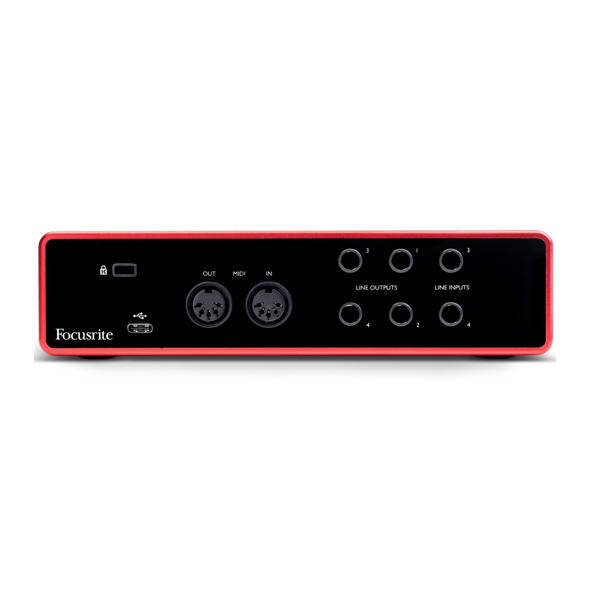 Focusrite Scarlett 4i4 3rd Gen 4x4 USB Audio Interface with Audio Technica ATH-M20x Studio Monitor Headphones Bundle (2 Items)