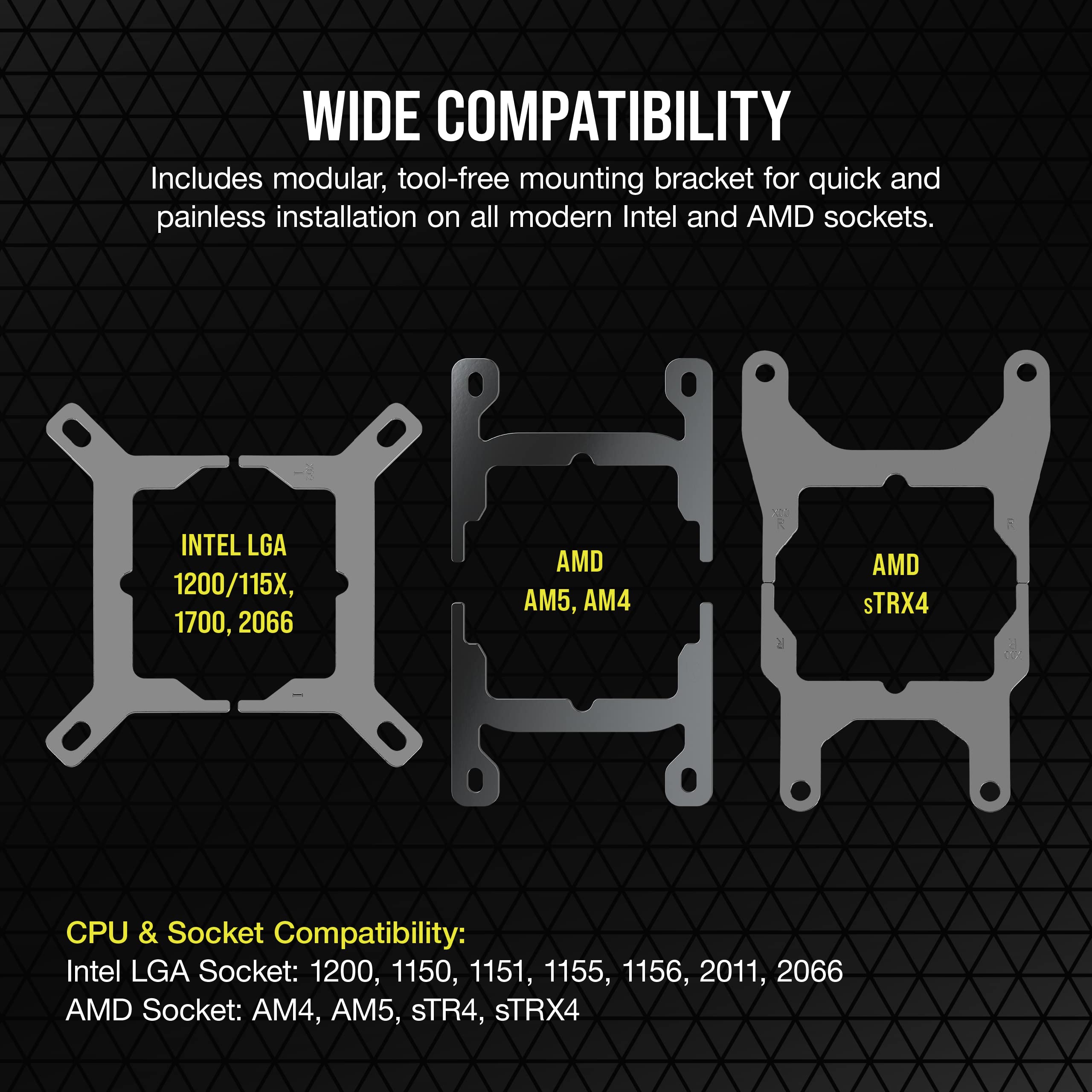 Corsair iCUE H150i Elite LCD XT Liquid CPU Cooler - IPS LCD Screen - Three AF120 RGB Elite Fans - 360mm Radiator - Fits Intel® LGA 1700, AMD® AM5, and More - Included iCUE Commander CORE - Black