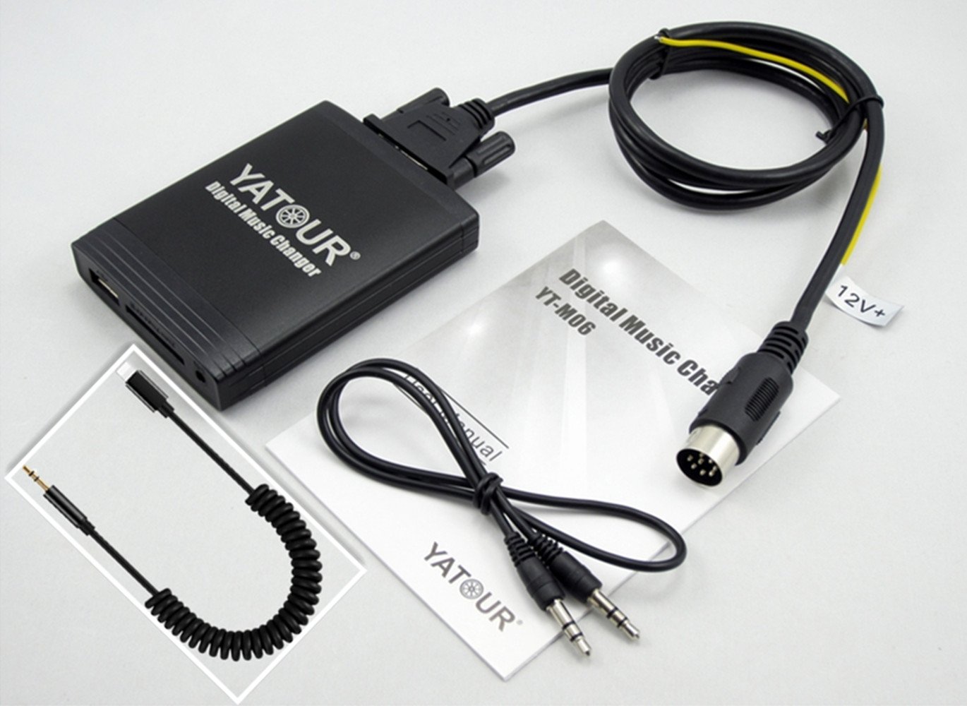 Volvo Stereo AUX Adapter, Digital Car Input Interface with SD Card, MP3 3.5mm AUX in, Music Player for Volvo HU-XXX Series 1995-2009 (M06-VOLHU)