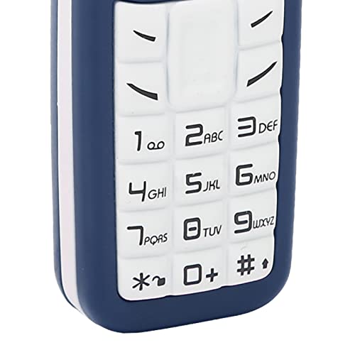 DAUZ Mini Mobile Cell Phone, Compact ABS Lightweight Mini Cell Phone for Travel (Blue)