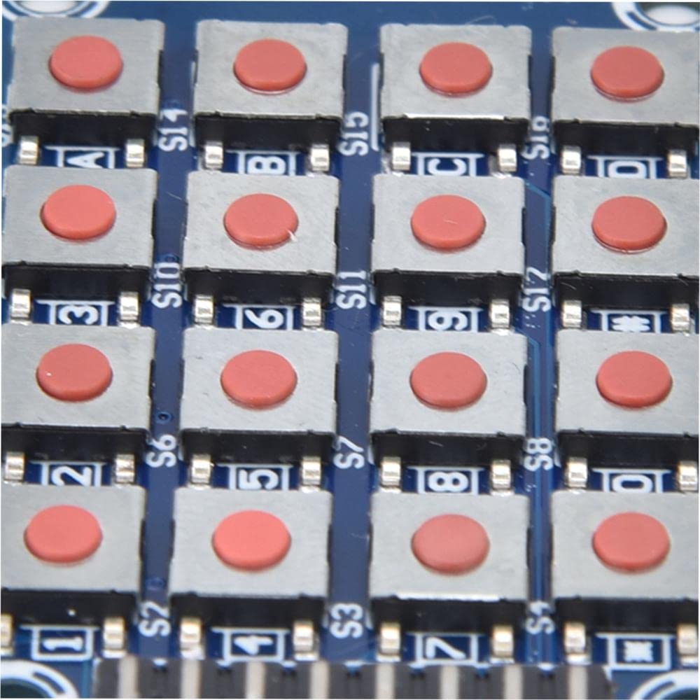 haillusty Upgrade Your Electrical with Keyboard MCU Module: 8-Pin Expansion Board 4x4 Array Keypad Button Matrix Controller Programmable DIY Microcontroller Kit for External Keyboard Interface