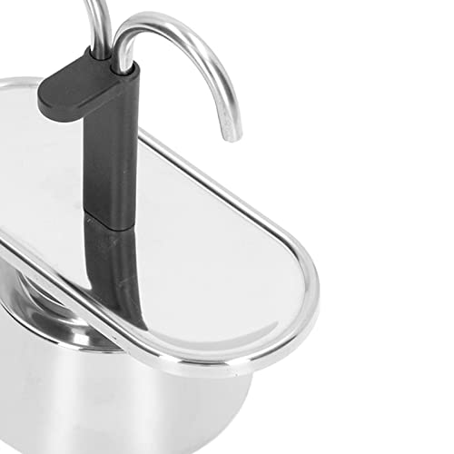 Haofy Stainless Steel Moka Pot, Stovetop Mini 2-Cup Moka Pot, 100ml Dual Pipe Stainless Steel Coffee Maker Anti Scald Nonslip Thickened Strainer Widely Used Mocha Pot