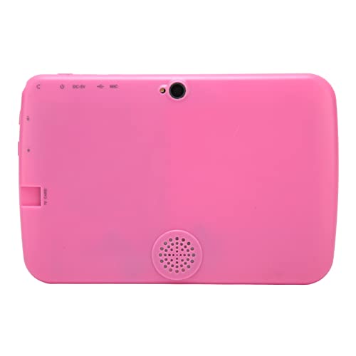 DAUZ Toddler Tablet, HD 1960x1080 Kids Tablet 7 Inch Quad Core 4GB 32GB US Plug 100‑240V for Girls for Android 8.0 (Pink)