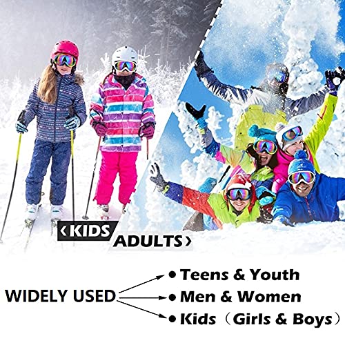 DPLUS Frameless Ski Goggles, UV-400 Protection Goggles Snow Goggles Winter Goggles Motorcycle Goggles Snowboard Snowbike Goggles(RED)