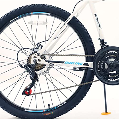 Dinling Mountain Bike, 21 Speed 26 Inch Adults Bicycle for Men and Women Shipped from CA (A-White)