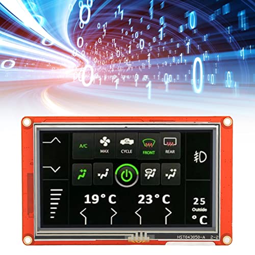 Dpofirs Enhanced 4.3 inch Display NX4827K043 Resistive Touch Screen HMI LCD 480x272 for Arduino Raspberry Pi, HMI TFT LCD 480x272 Support Audio Video Resistive Touch Screen