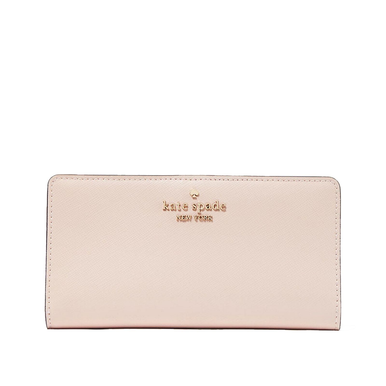 Kate Spade Wallet for Women Madison Large Slim Bifold Wallet, Conch pink