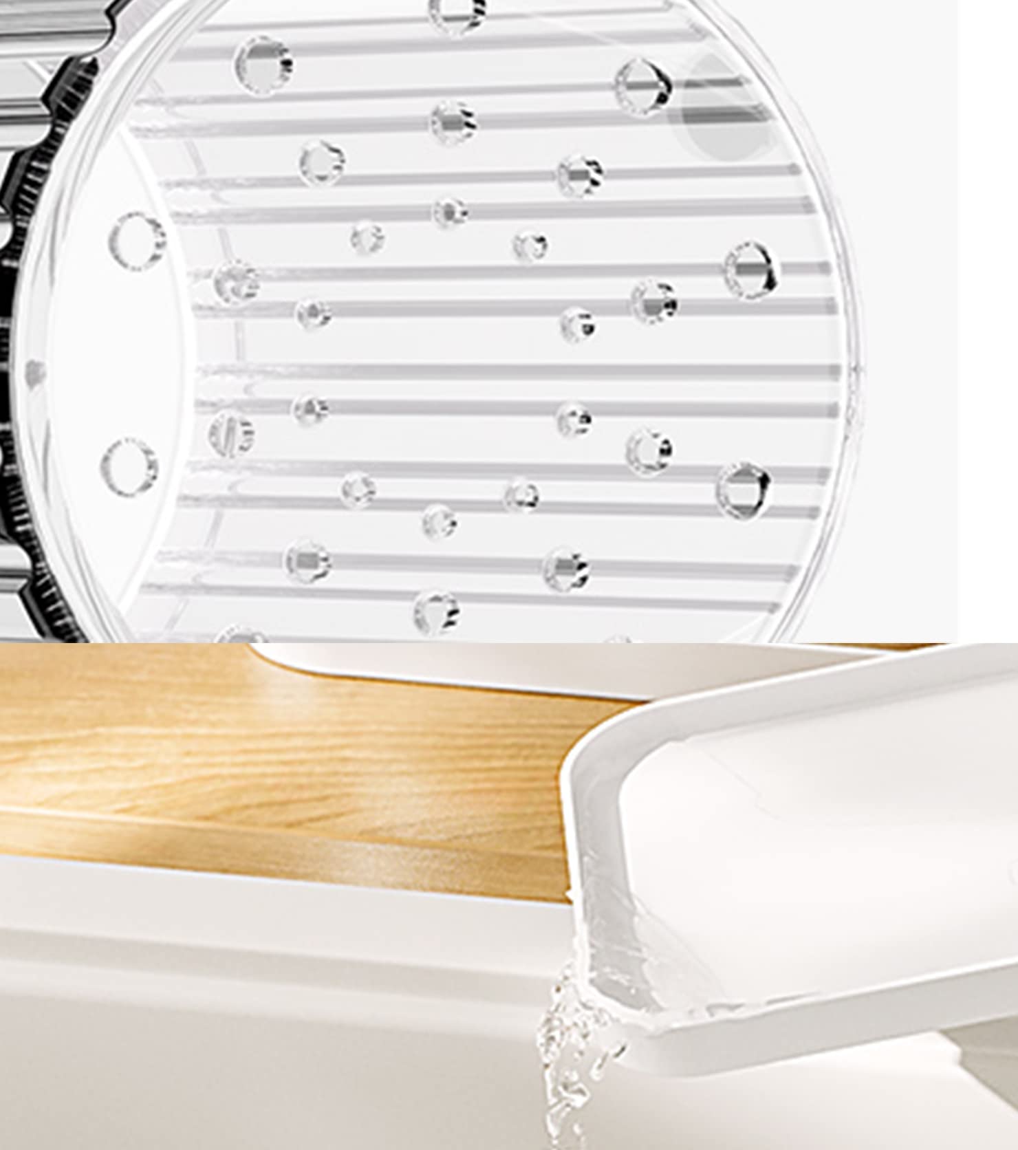 EVERQUEIN Flatware Organizers Clear Plastic Utensil Holder for Kitchen, Keep Your Cutlery Organized and Easily Accessible, Suitable for Organizing Spurtles,Spoons,Spatulas