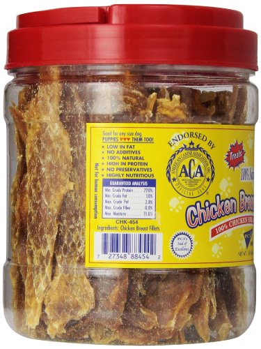 Pet Center Dpc88454 Chicken Breast Tenders Dog Treat, 1-Pound