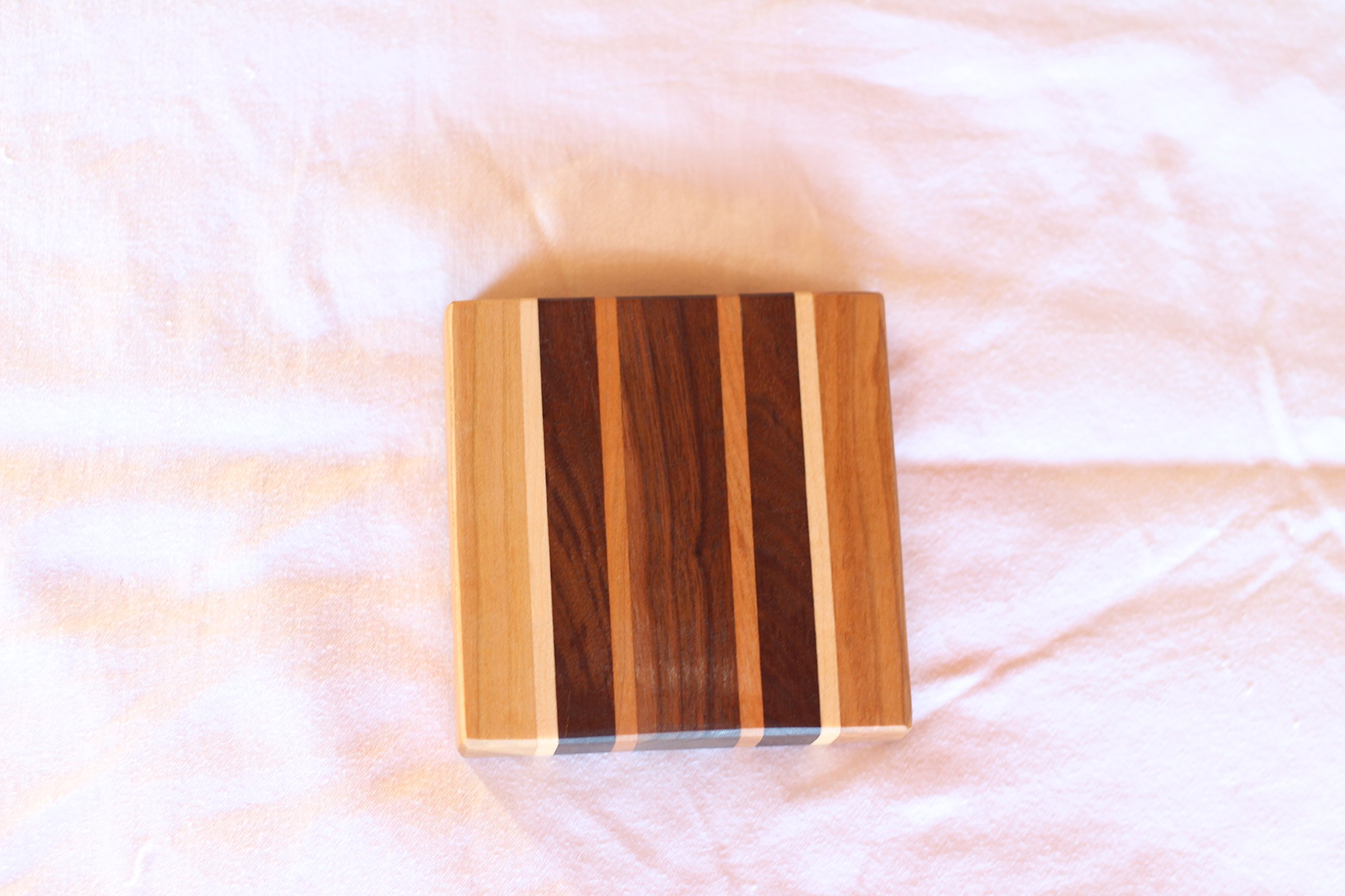 Handmade Wood Trivet, Coffee Coaster, Hot Pad, Pot Holder (Trivet 4" x 4")