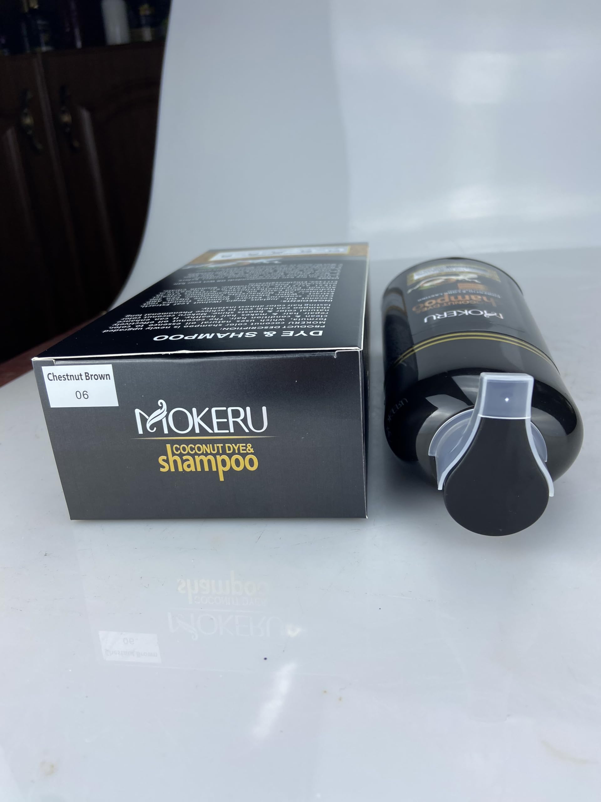 GURKOOYD Black Hair Dye Shampoo,Jet Black Hair Dye Permanent,Champoo Tinte Para Aclarar El Pelo Oscuro Platinado Matizador(Black)