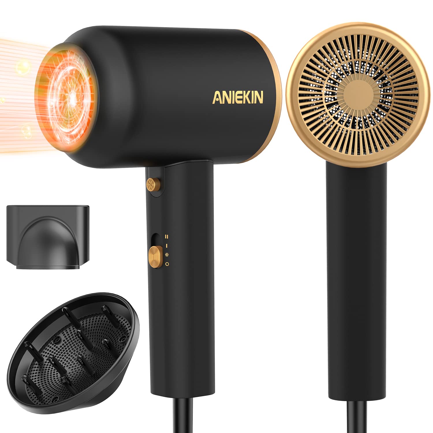 Hairdryer Small and Portable, Hair Dryer with Simple Button