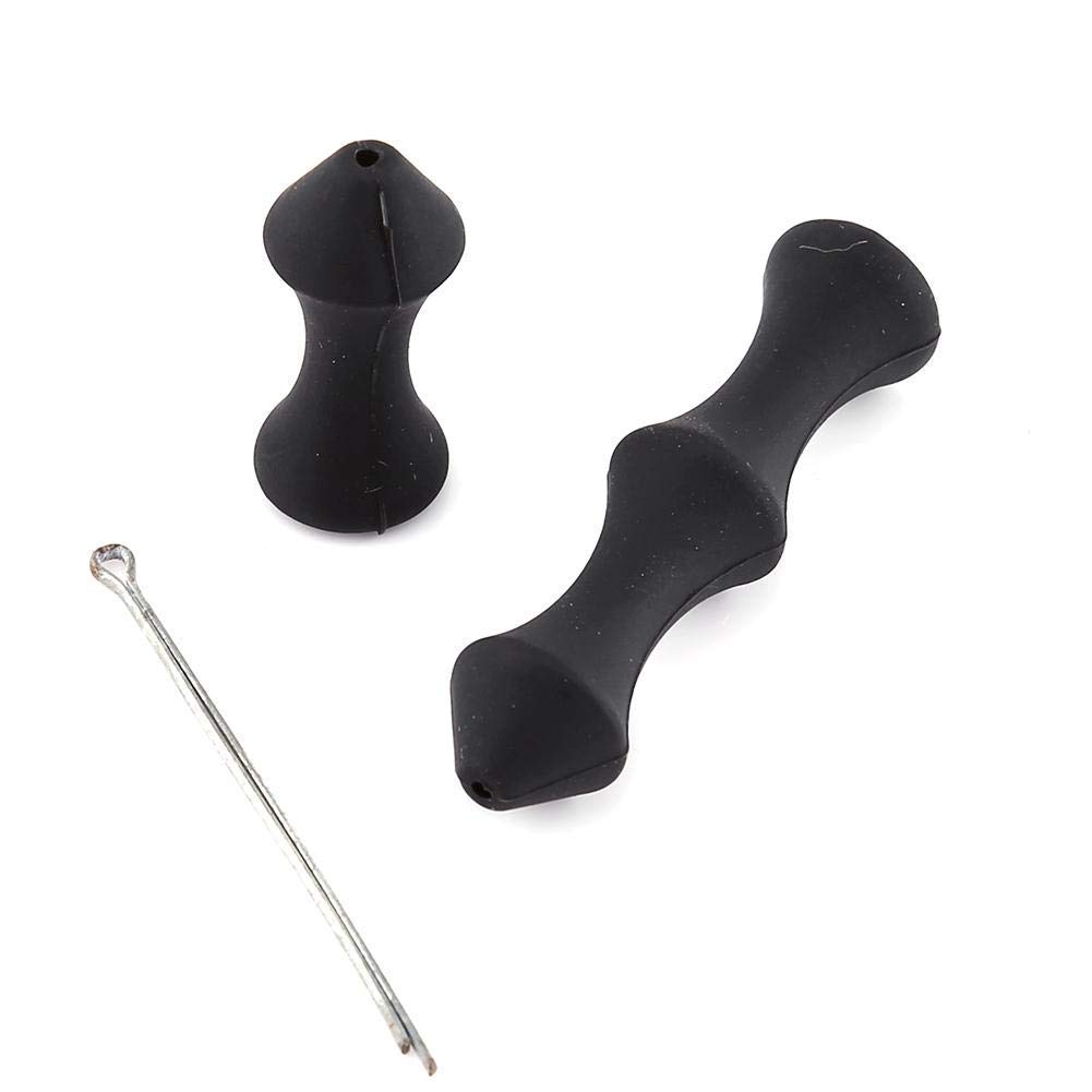 Dioche Bowstring Finger Saver, Archery Silicone Finger Guard Quickshot Guard Recurve Bow Shooting Hunting Protective Tools (2pcs)(Black)