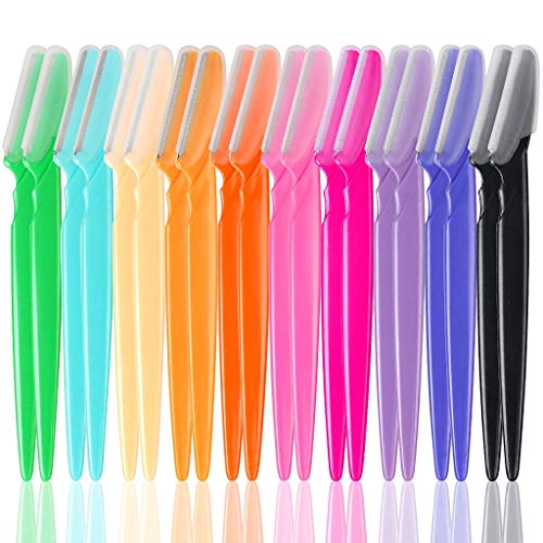 edealing Eyebrow Razors,Eyebrow Trimmer,Facial Hair Trimmer with Precision Cover for Women and Men. (20PCS)