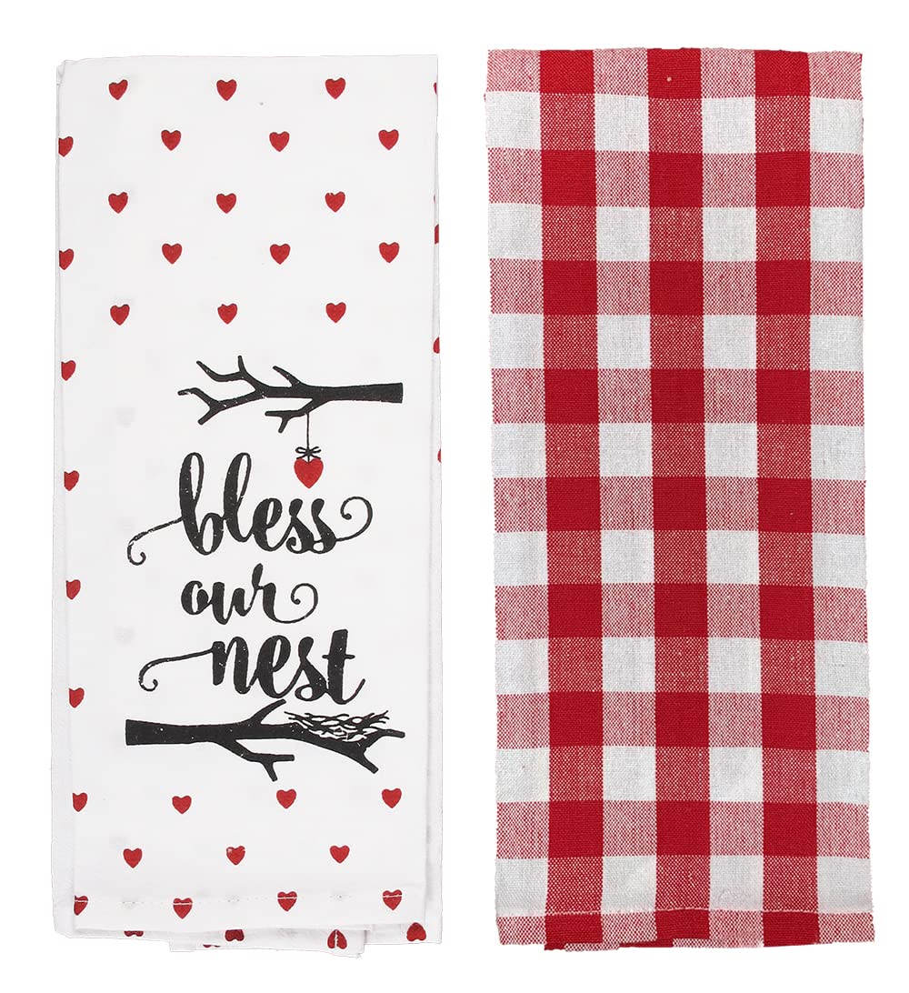 fillURbasket Decorative Buffalo Plaid Kitchen Towels Set of 8 Cute Summer Spring Dish Towels Lemons Bees Rooster Flour Sack Towels for Dish Hand Drying 100% Cotton 15βx25β