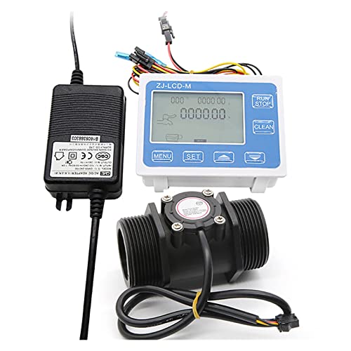 HALONE DN40 Digital Display Flow Quantitative Controller Water Flow Sensor Use to Control and Display Liquid Flow (Size : US Plug)