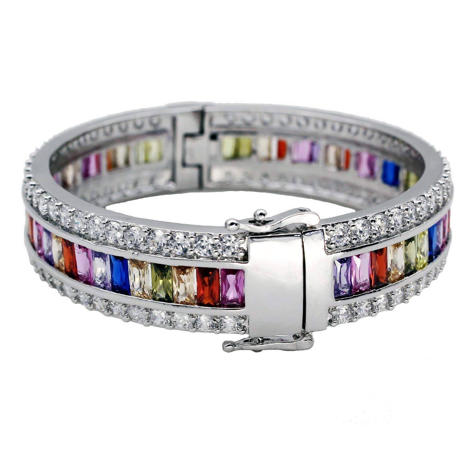 Women Amethyst Bracelets Garnet Ruby Blue Sapphire Tennis Bracelet Bridal Girl Girlfriend Jewelry