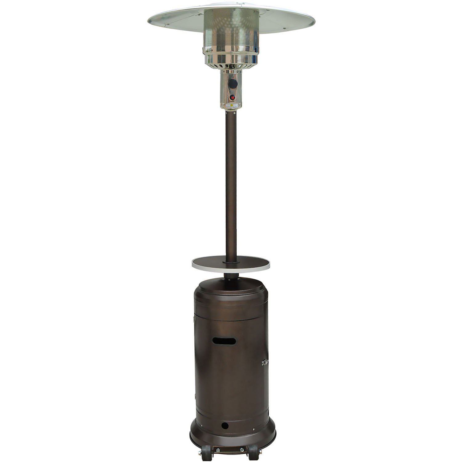 Hanover 7-Ft. 48,000 BTU Steel Propane Patio Heater in Bronze, Umbrella Style Gas Outdoor Heater for Deck or Patio