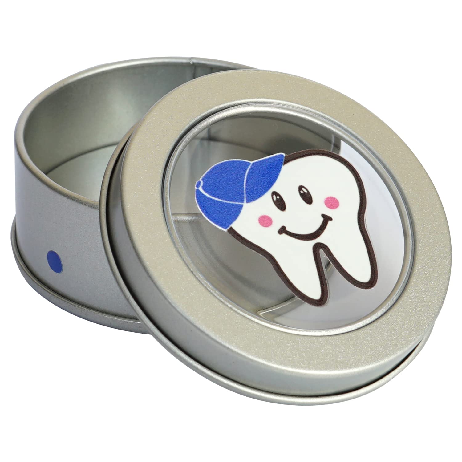 HAMUIERS Baby Tooth Box, Tooth Fairy Box for Lost Teeth, Metal Tooth Holders for Kids First Teeth Keepsake Box Gifts for Baby - Boy