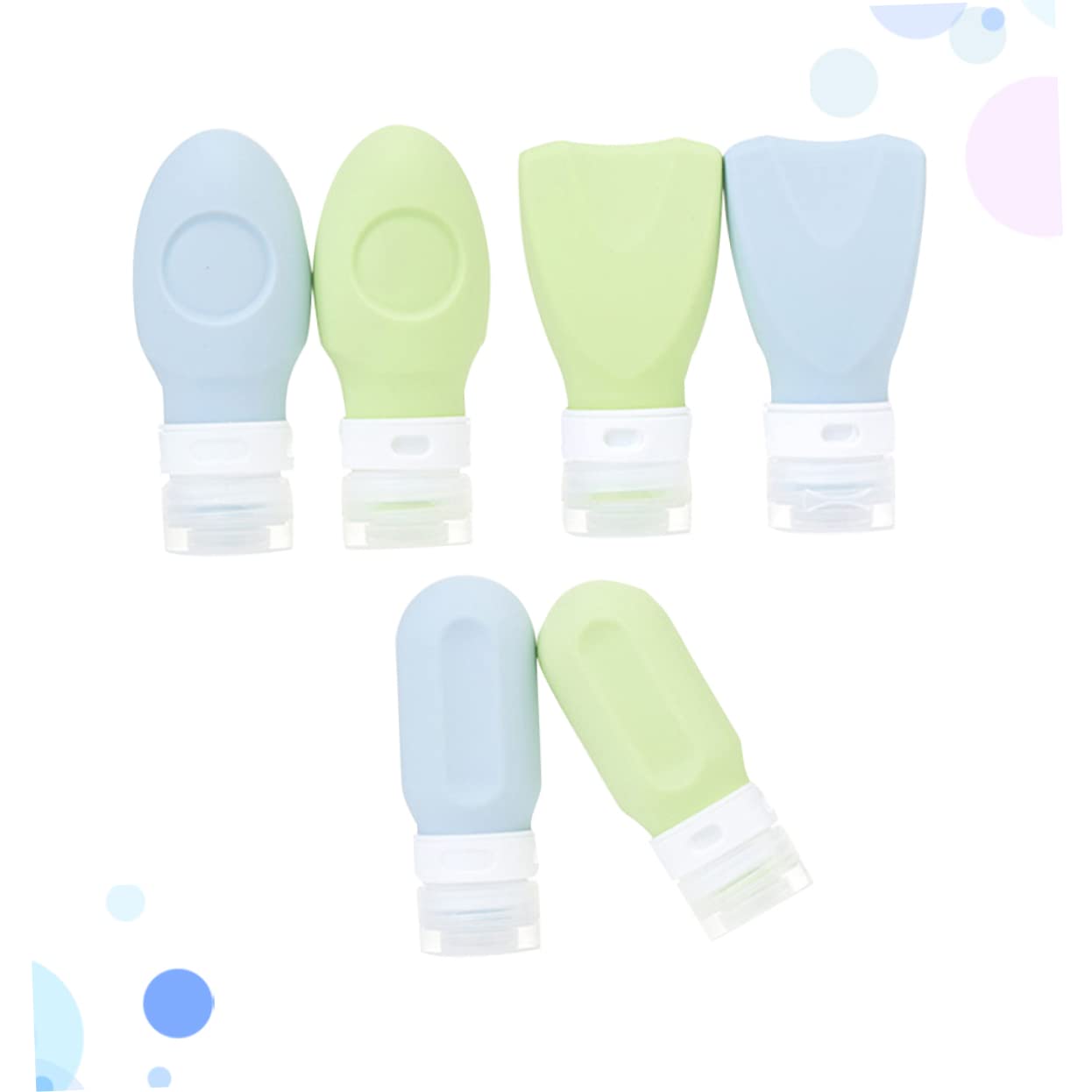 HANABASS 6 Pcs Hand Wash Dispenser Travel Container Travel Lotion Container Hand Soap Dispenser Refillable Container Rubber Refillable Bottle Bottled Dispensing Bottle Cosmetic Bottles Blue