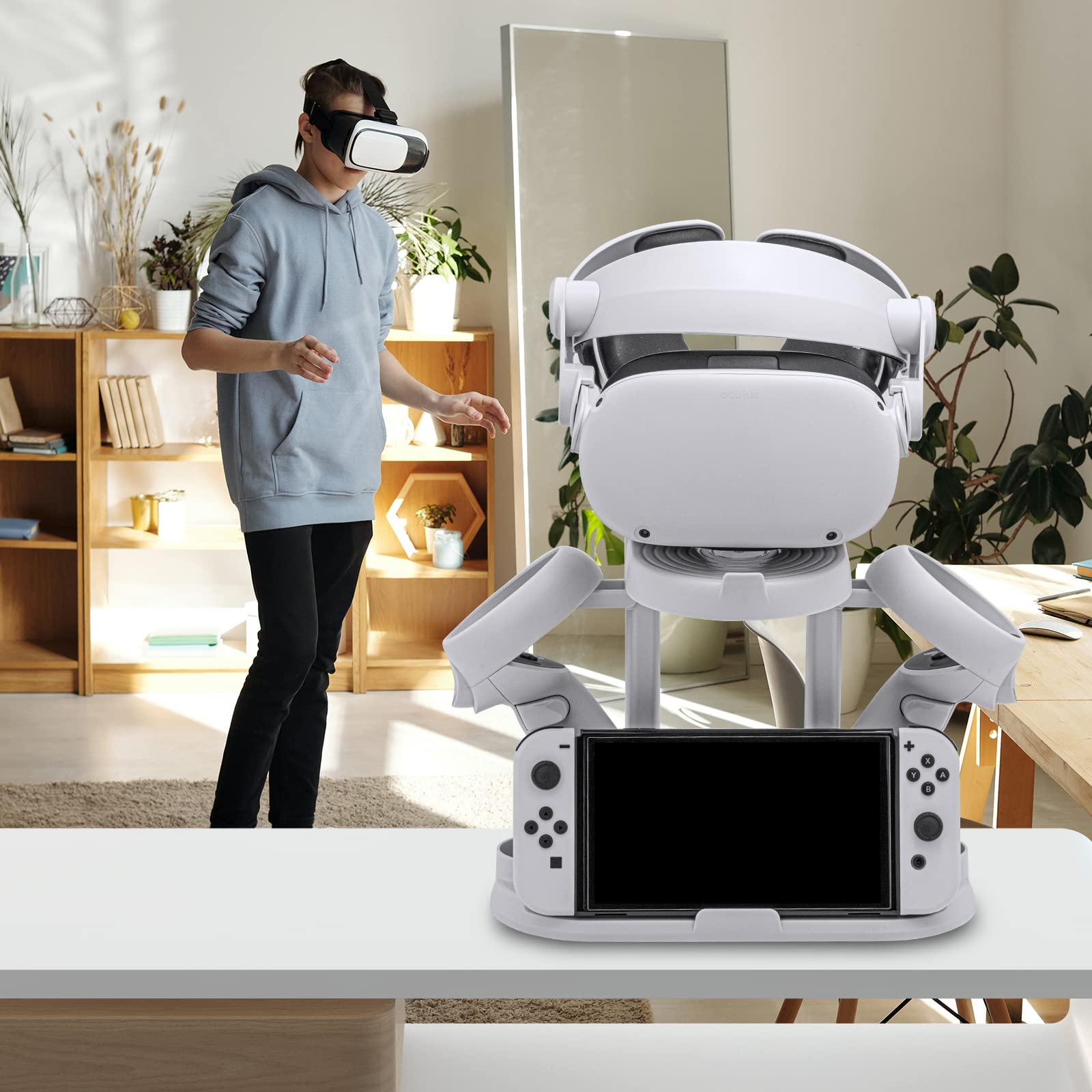 General Fantasy VR Headset Stand, VR Headset Holder White