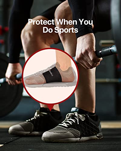 ZooNut Copper Arch Support Bands (2 Count), BraceBull Copper Infused for Plantar Fasciitis, Flat Feet Support, Foot Pain Relief, Sturdy Arch Support Brace, Skin-Friendly Sleeve (Black)