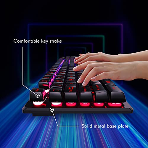 DBPOWER Gaming Office 2-in-1 Keyboard with 3-Color LED backlighting, Ergonomic Waterproof Mechanical Feel Full-Size 104-key Gaming Keyboard, Office Equipment for PC laptops Computer