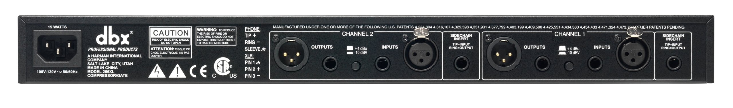 dbx 266xs Professional Audio Compressor/Gate Dynamic Processor Silver 1.75 x 5.75 x 19.00 inches