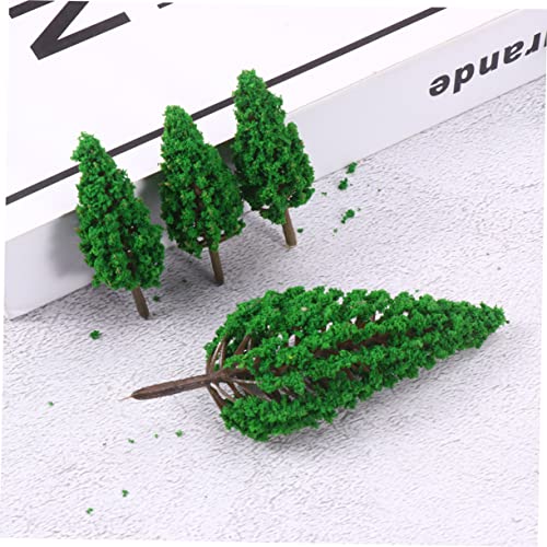 Generic 12 Pcs Sand Tray Miniatures Cake Accessories Train Accessories Micro Landscape Plant Architecture Trees Figure Miniature Tree for Crafts Bookshelf Christmas Tree Plastic Tree Green
