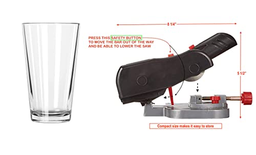 JOUNJIP Mini Miter Cut-Off Chop Saw for Hobby Miniature Model Making, Arrow Shafts, Zinc Stained Glass Came, 223/5.56 Brass - Cuts Max. 1/2"High x 1/2"Wide or 1/4"H x 3/4"W