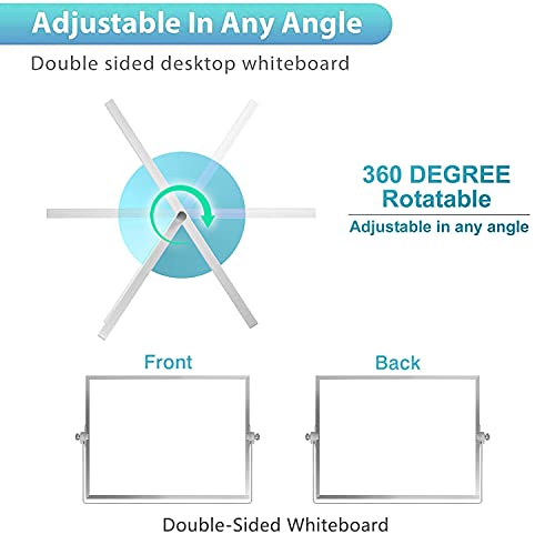 OWill Dry Erase White Board, 8β X 12β Small Whiteboard with Stand, Mini Whiteboard A4 Magnetic Desktop Board & Portable Double-Sided White Board Easel for Kids Drawing in School & Home