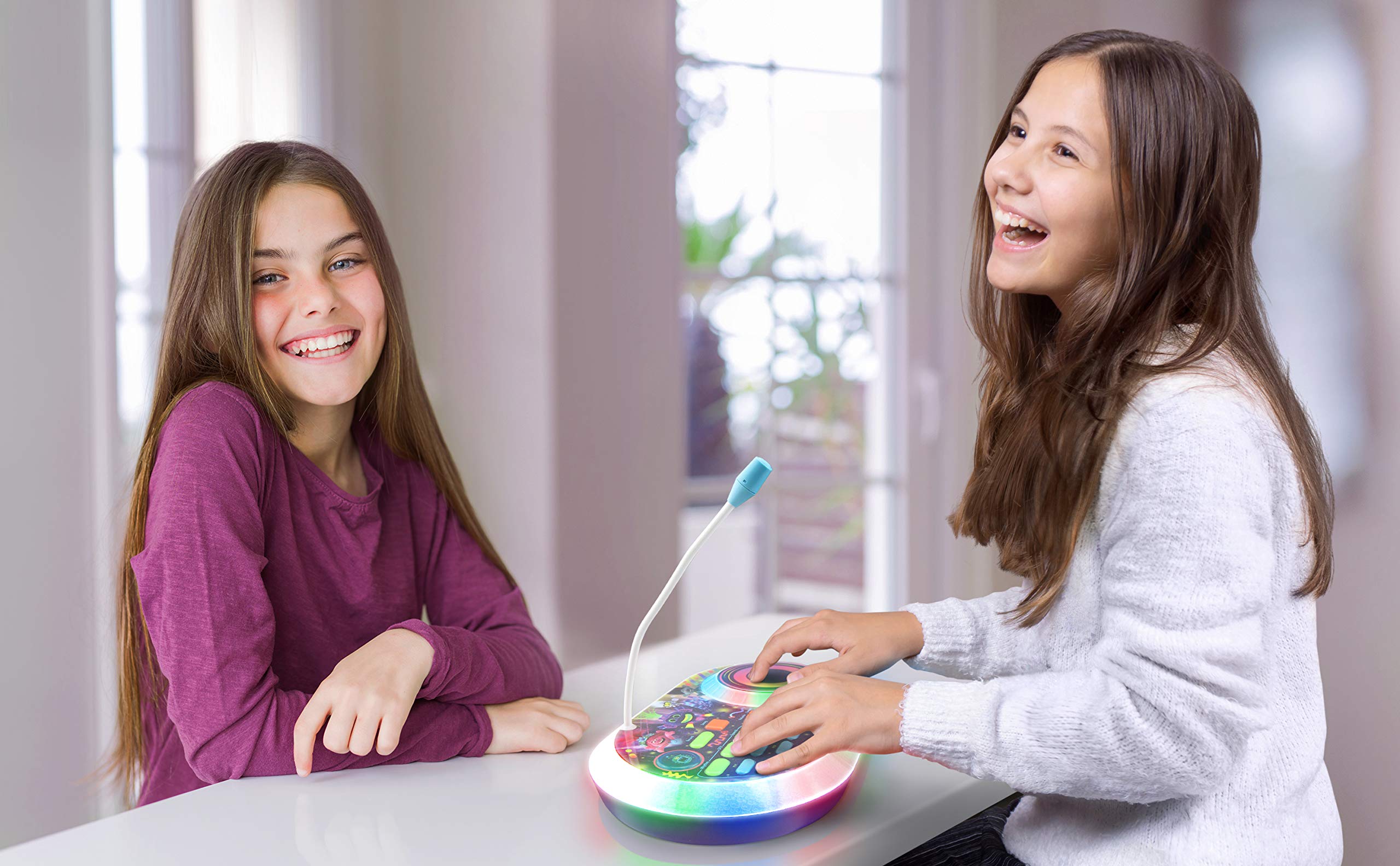 eKids Trolls World Tour DJ Trollex Party Mixer Turntable Toy for Kids Toddler Children, Built in Microphone, Record, Sound Effects, LED Light Show Medium