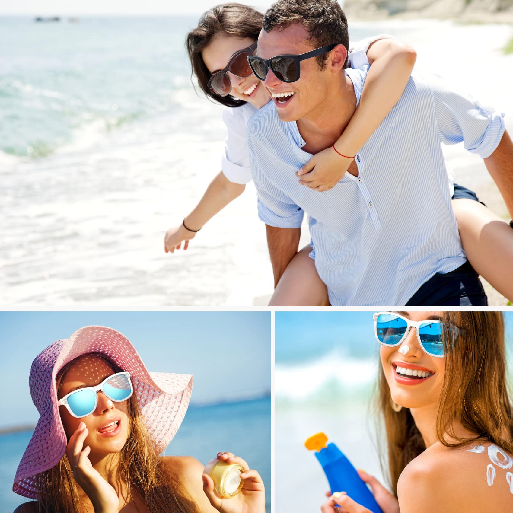 GEELUN VIYSIOO Sunglasses for Women Men, Polarized Womens Classic Trendy Square Retro Mirrored Sun glasses UV400 Protection1