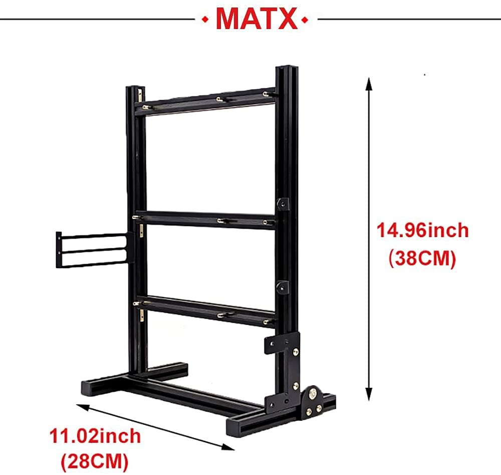 DIY Computer Chassis Bracket Open Motherboard Case Rack M-ATXVertical Horizontal PC Game Chassis Rack Water-Cooled PC Test Bench Creative Overclocking Aluminum Frame Good Heat Dissipation All Black