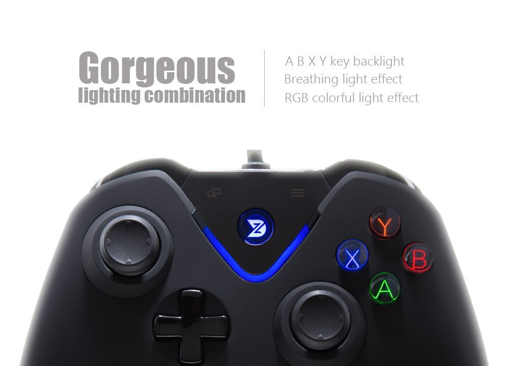ZD-O RGB Wireless Game Controller for Switch,Fire TV, Windows 7 8 10 PC/Lapto/Android Smartphone Tablet VR TV Box… (Black)