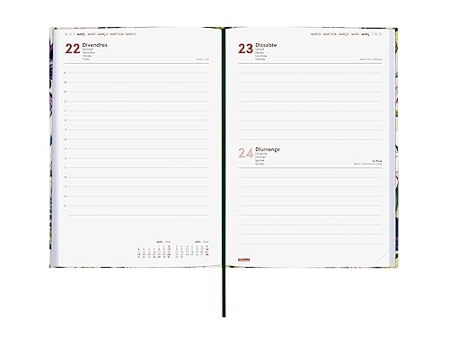 Finocam - Planner 2024 Dynamic Berlin 1 Day Page January 2024 - December 2024 (12 Months) Poppy Catalan