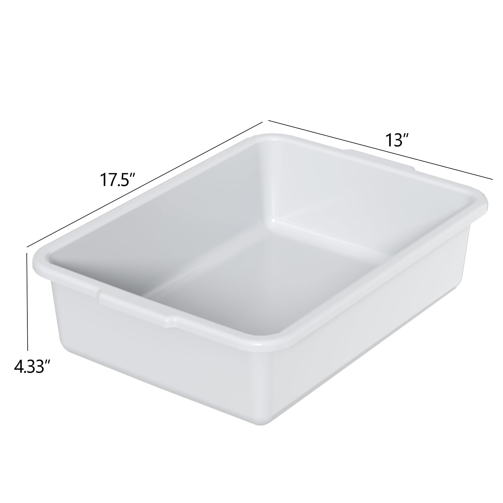 Lasbily 13 L Commercial Bus Box/Utility Box, Dish Wash Basin Tub, 4 Packs