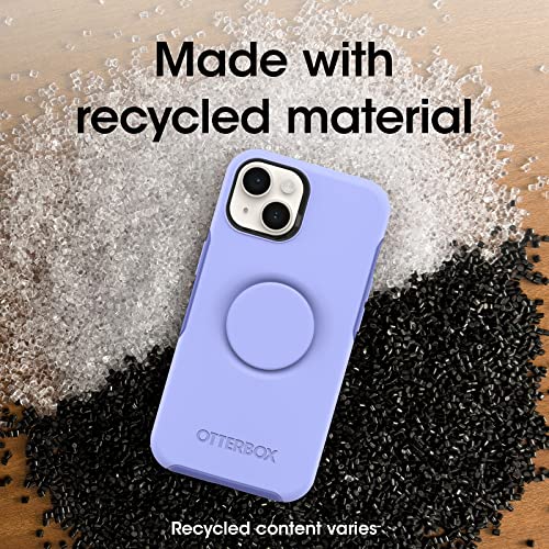 OtterBox iPhone 14 & iPhone 13 Otter + Pop Symmetry Series Case - PERIWINK (Purple), integrated PopSockets PopGrip, slim, pocket-friendly, raised edges protect camera & screen